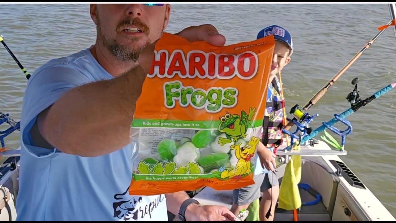 Catfishing with Gummy Frogs. - YouTube