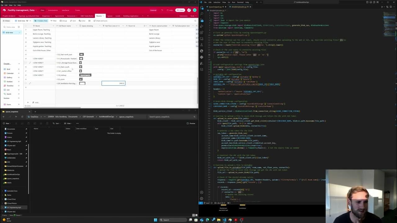 WORKFLOW [.ifc, .pdf, azure blob, Ifcopenshell, Bonsai, Airtable, python] - YouTube