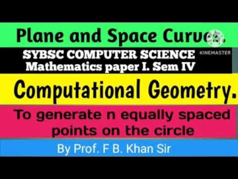 Generate n uniformly spaced points on the circle Computational Geometry ...
