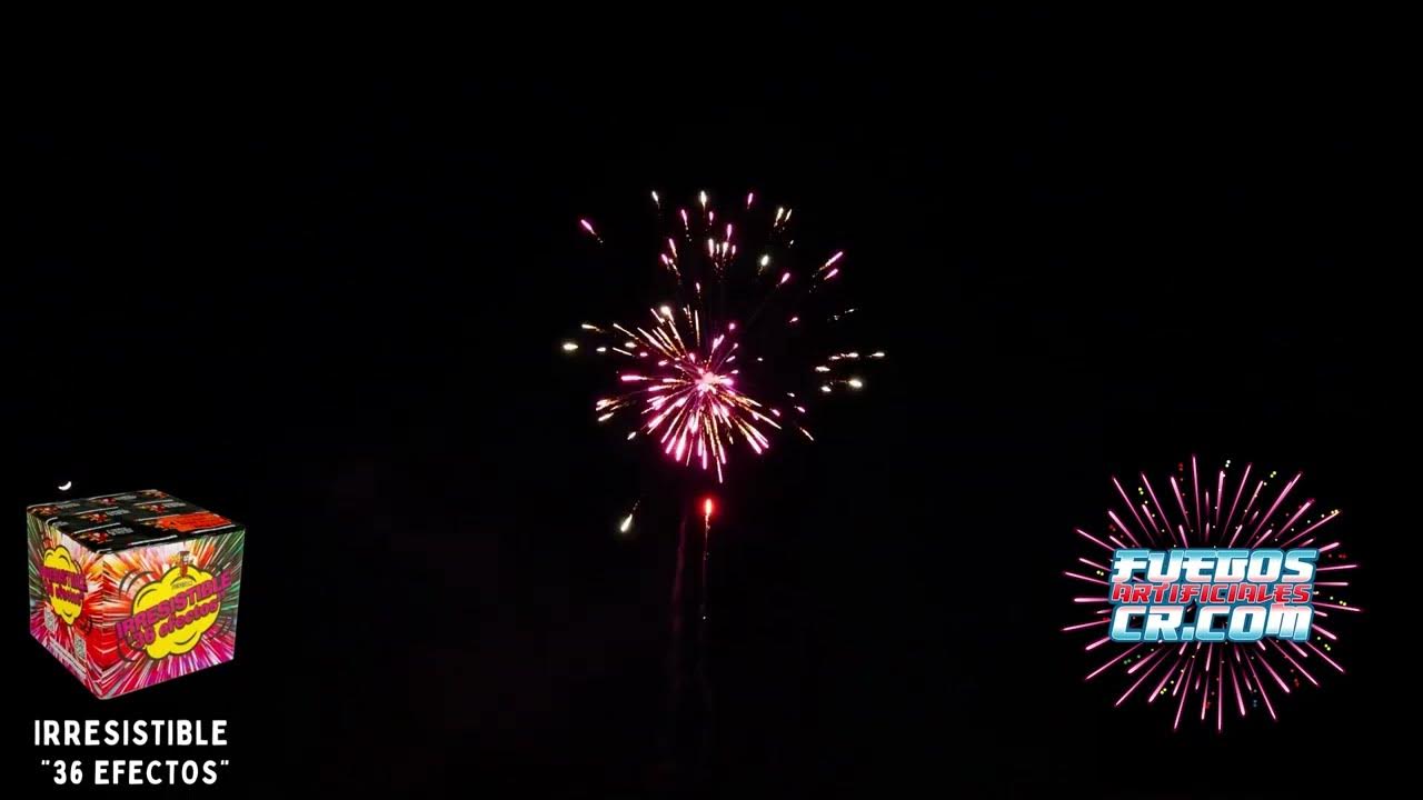 Caja Multicolor Irresistible 36 Tiros, Fuegos Artificiales Cross - YouTube