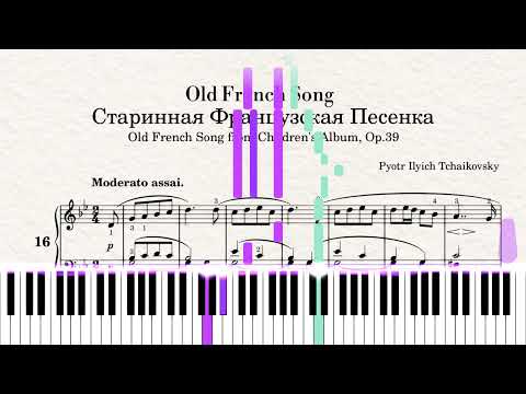 Old French Song Piano EASY - Tchaikovsky