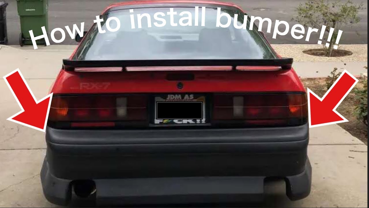 HOW TO INSTALL A REAR BUMPER ON AN RX7 FC - YouTube