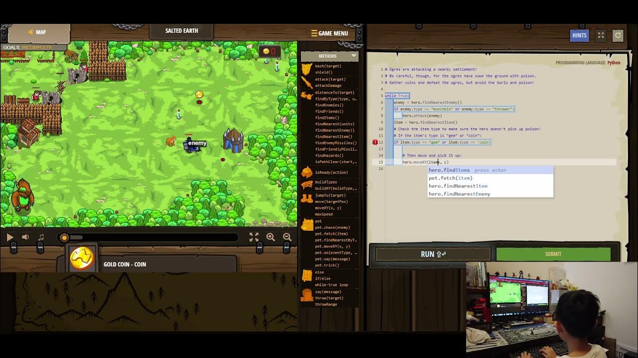 CodeCombat Salted Earth - YouTube