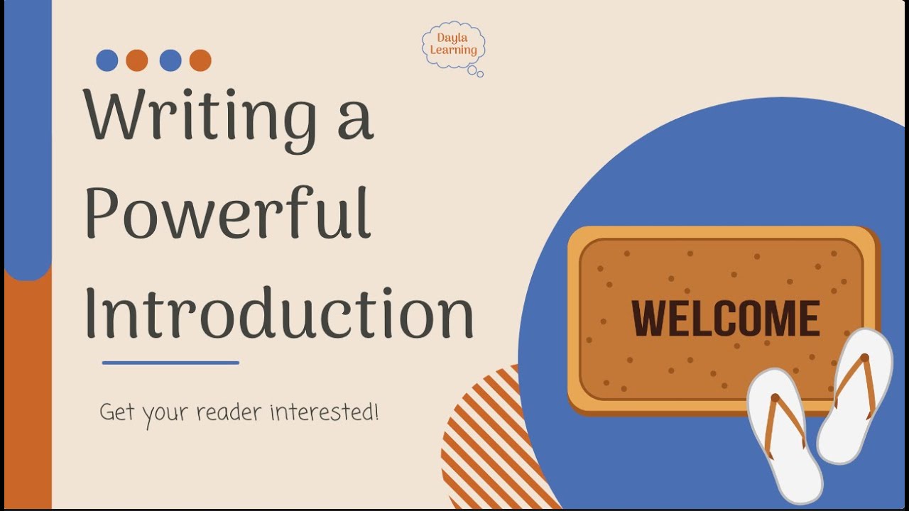 Writing a Powerful Introduction - YouTube