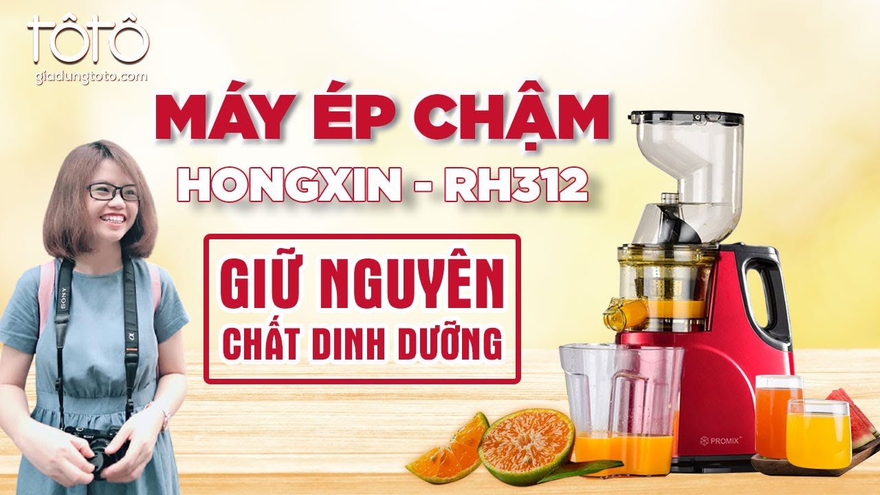Review Máy Ép Chậm Chính Hãng Hongxin RH-312, Ép Rau Củ Hoa Quả, Ép ...
