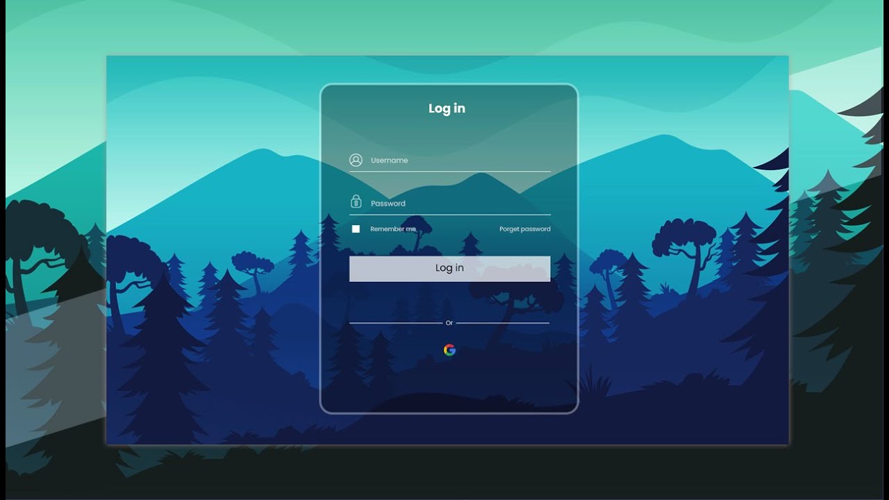 Cara membuat design login glash di potoshop - YouTube