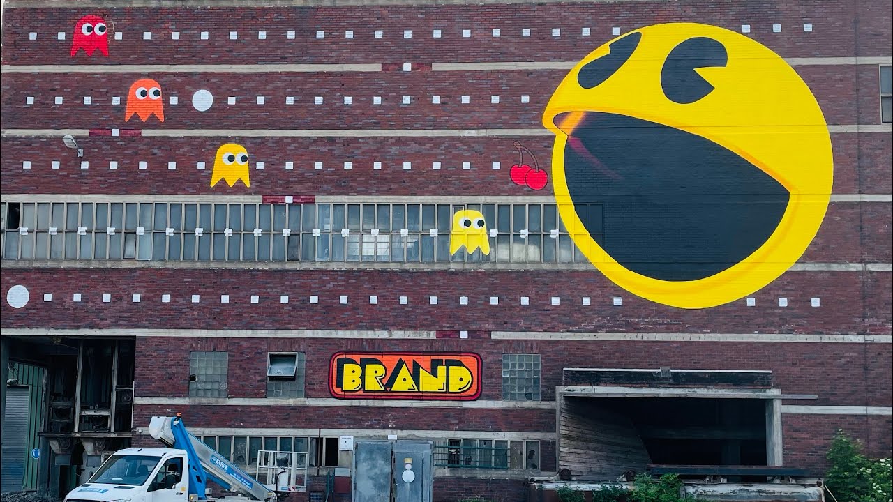 PACMAN X BRAND • big Graffiti Artwork at RUBUG Urbanart Festival 2022 ...