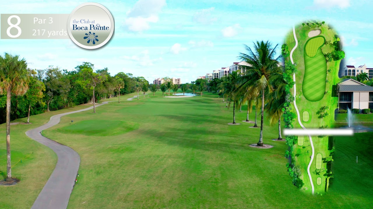 the Club at Boca Pointe's Golf Course Virtual Tour - Hole 8 - YouTube
