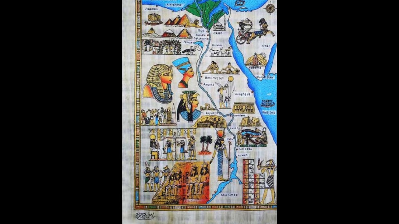 Egypt Map Papyrus Paintings - YouTube