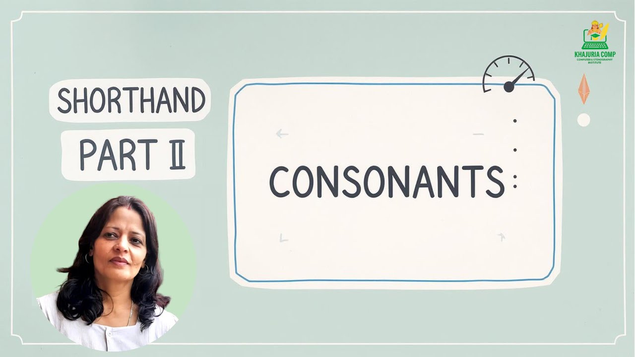 (3) Consonants in Stenography Part II - YouTube