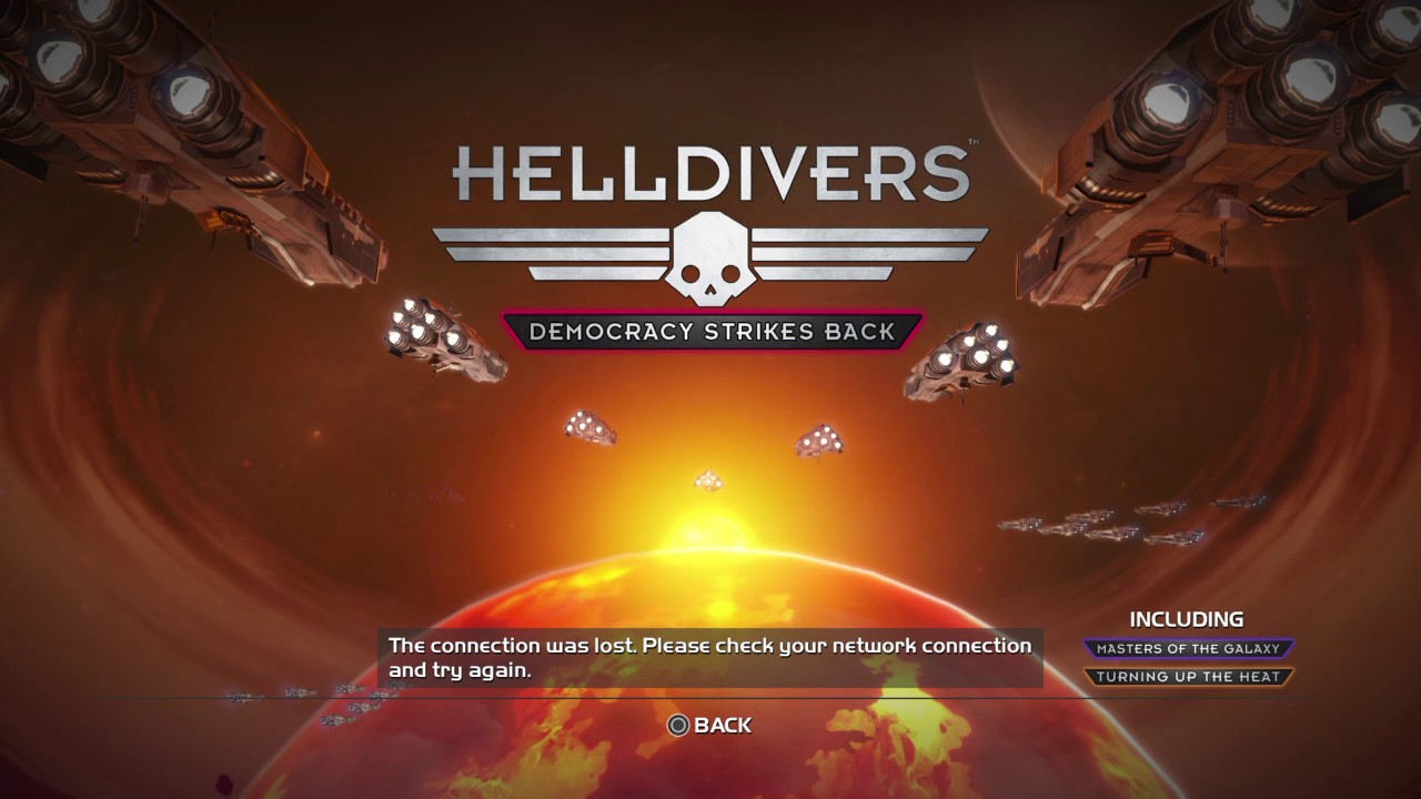 HELLDIVERS Connection issues unresolved. - YouTube
