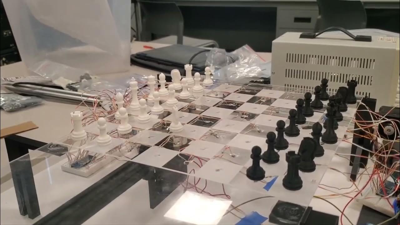 My automatic chess board using an STM32 uC. Use a physical board to ...