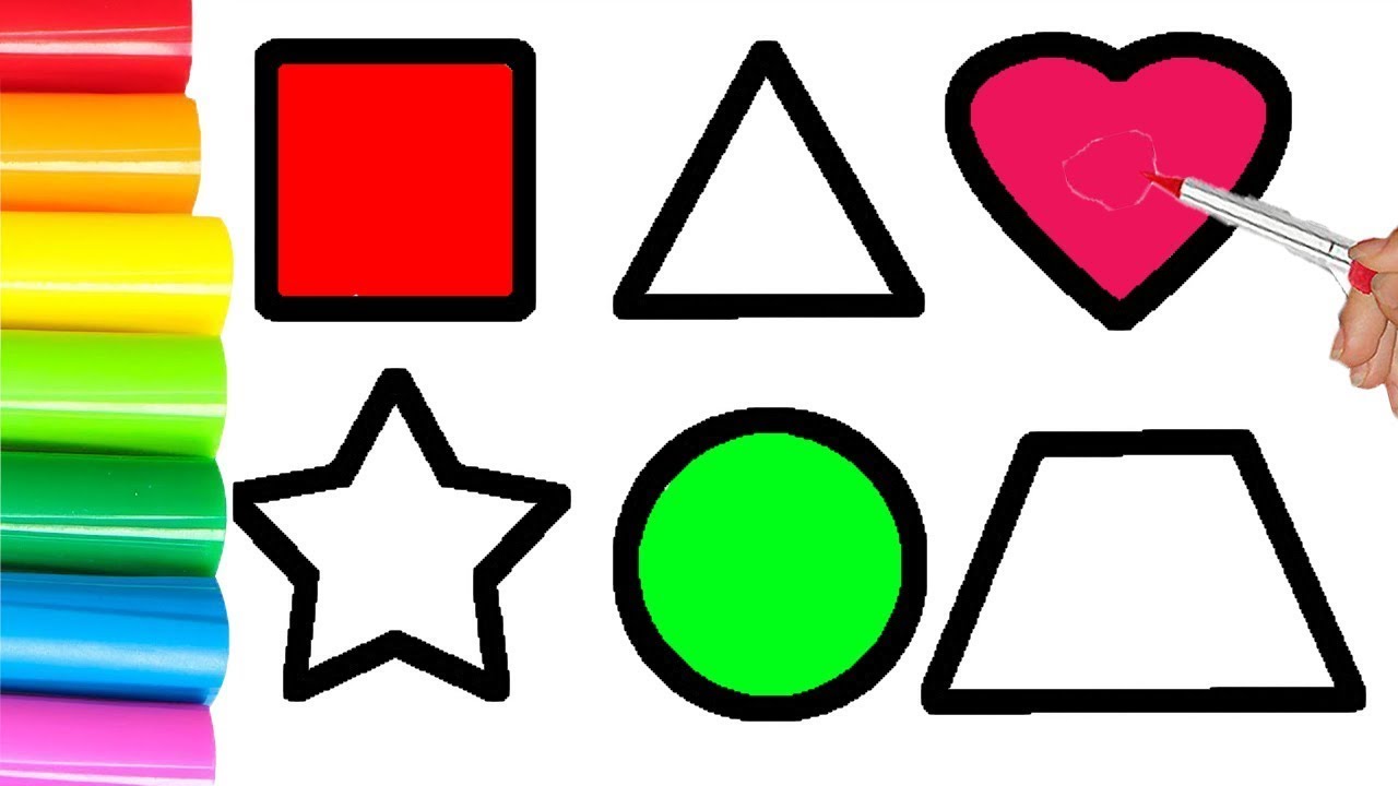 How to draw shapes for children simple - YouTube