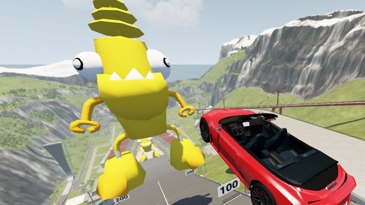 Car Fly Through LEGO Mixels #25 - Beamng Drive - YouTube