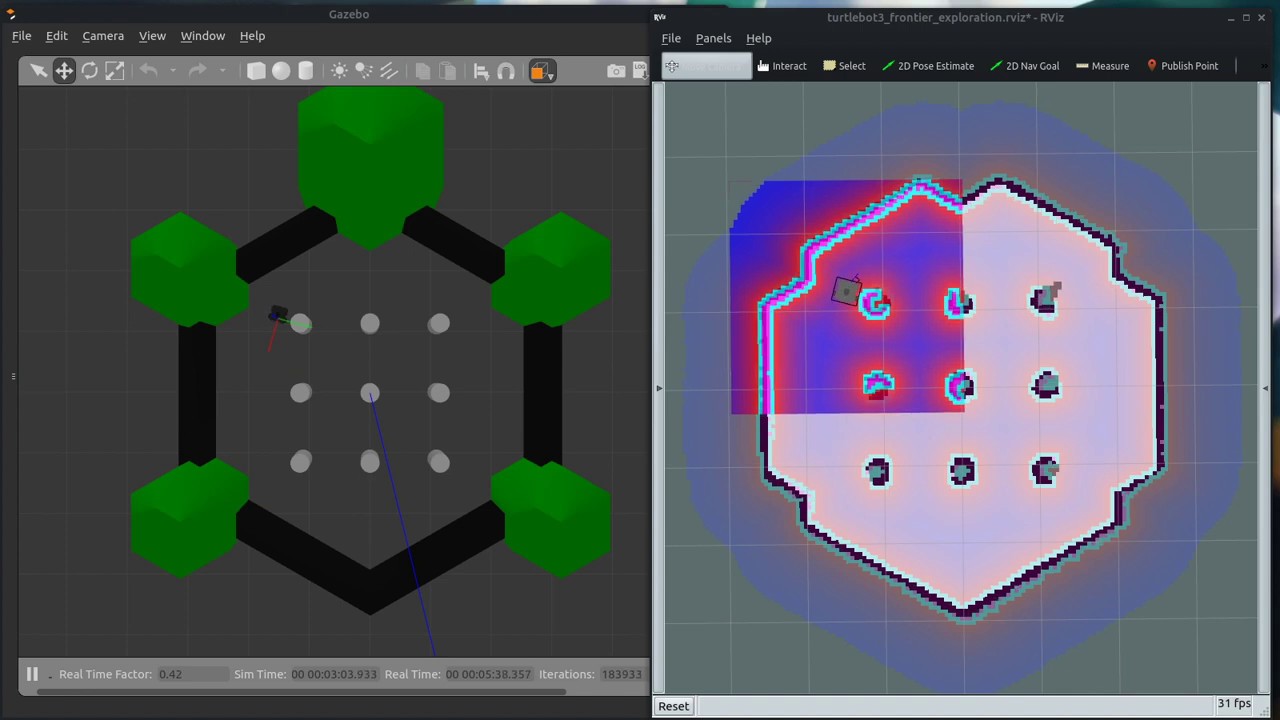 [SLAM] Turtlebot3 + Gmapping + Frontier Exploration - TEST02 - YouTube