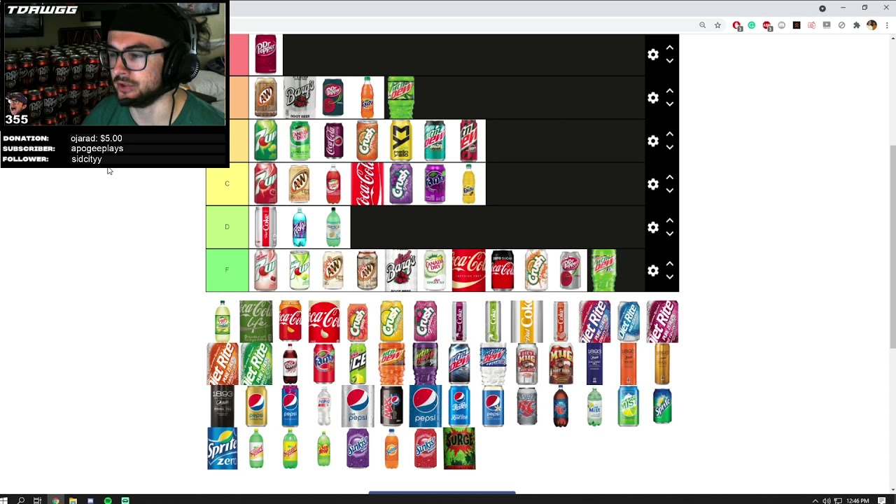 #1 Dr.Pepper Fan Shows Soda Tier List - YouTube