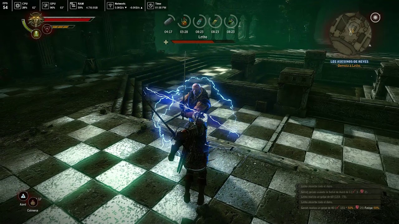 The Witcher 2 - Letho Final Fight (HARD) - YouTube