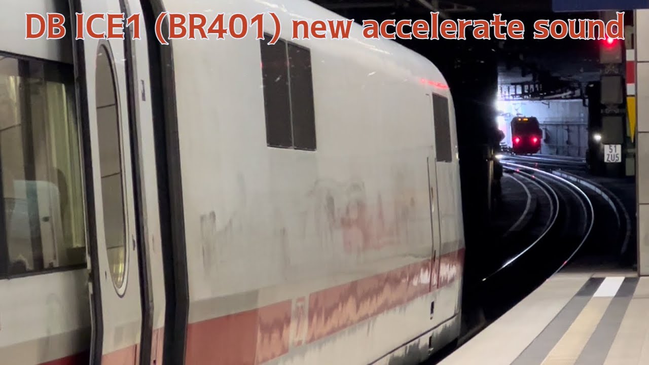 DB BR401 (ICE1)'s new ABB accelerate sound (IGBT-VVVF): hear inside the ...