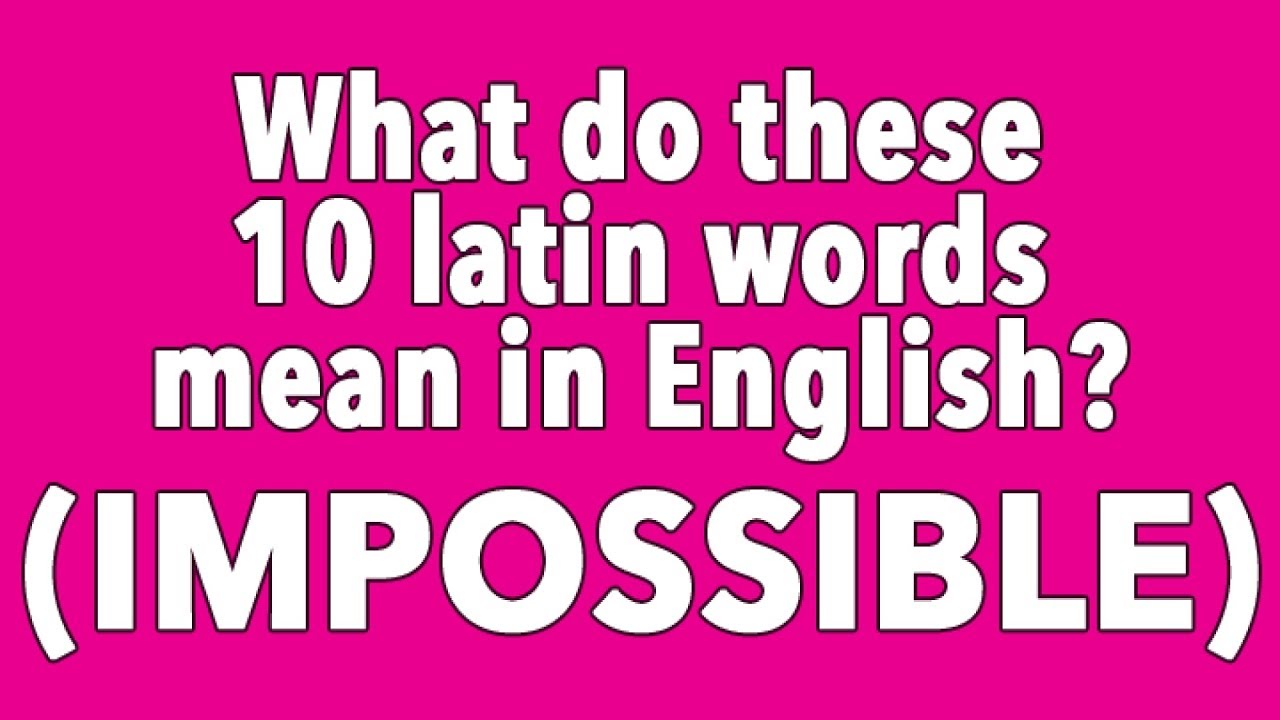 Latin Words Quiz Impossible YouTube latin-words-quiz-impossible-youtube