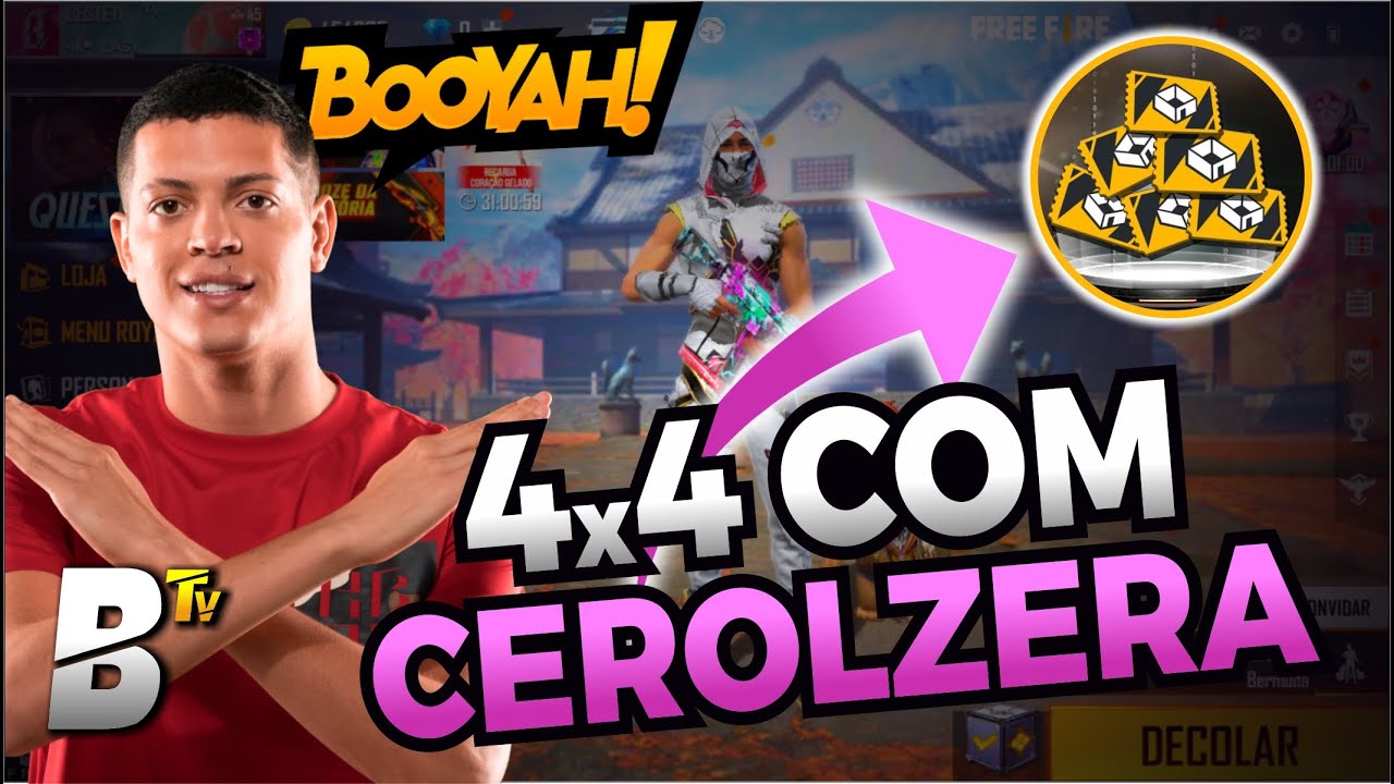 🔥FREE FIRE - AO VIVO🔥4X4 COM INSCRITOS🔥PART. CEROL #4K - YouTube