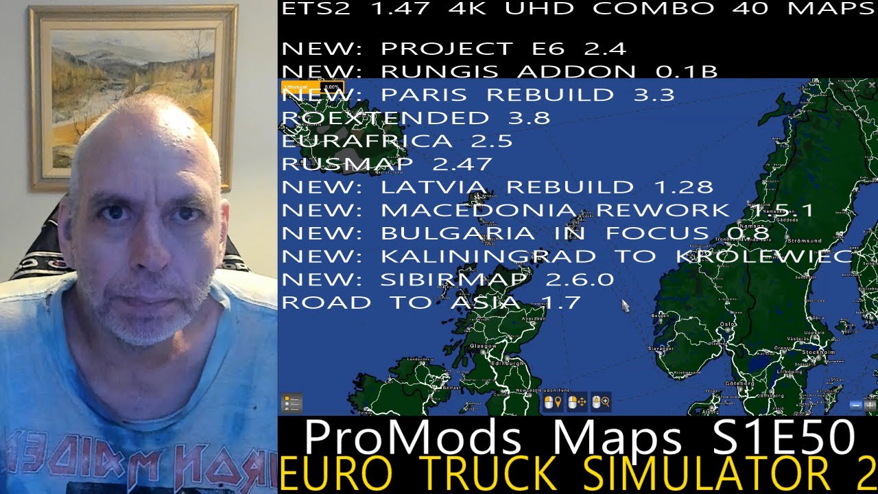 ETS2 1.47 4K UHD COMBO 40 MAPS PROJECT E6 2.4, PARIS REBUILD 3.3 ...