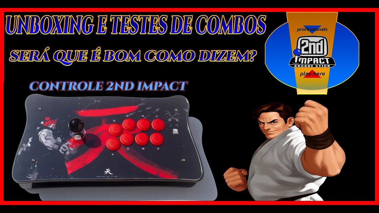 CONTROLE ARCADE 2ND IMPACT【UNBOXING/TESTES】É BOM MESMO? - YouTube
