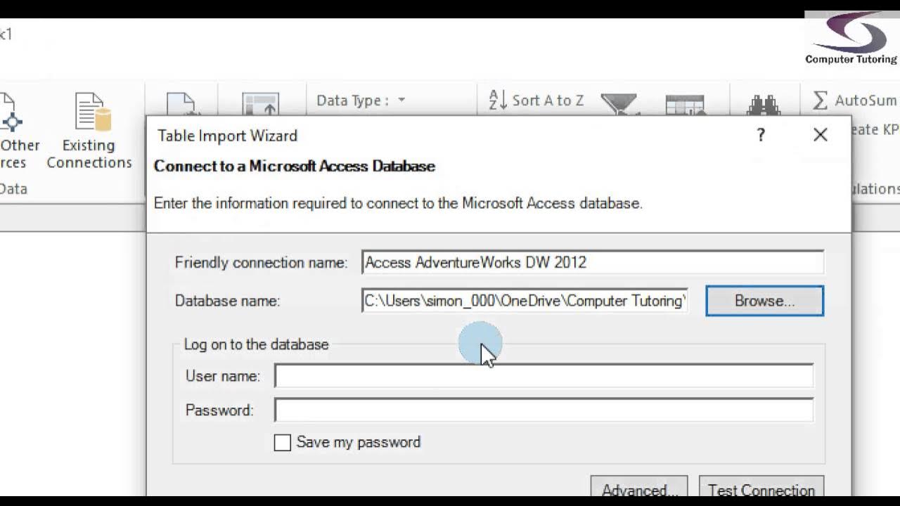 Excel Building Data Models with PowerPivot - Access Database - YouTube