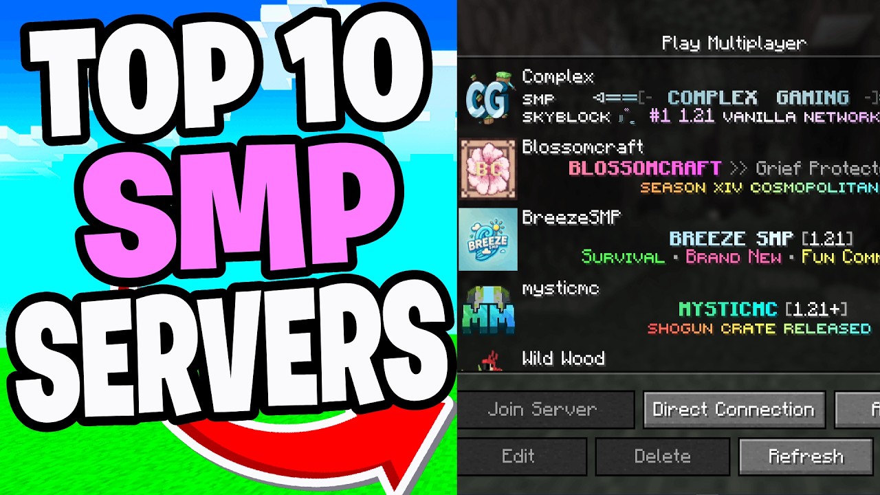 Top 10 SMP Servers For Minecraft 1.21.11! - Java & Bedrock Server IPS ...