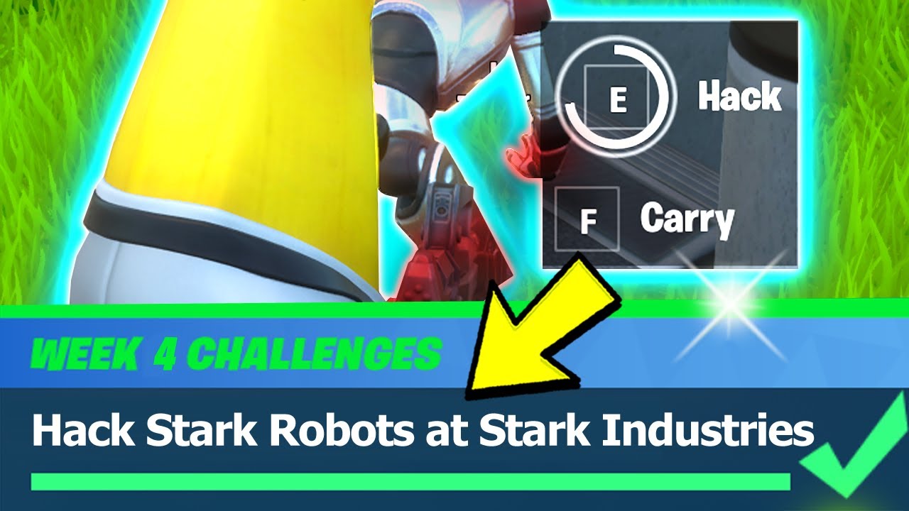 Hack Stark Robots at Stark Industries Location - Fortnite - YouTube