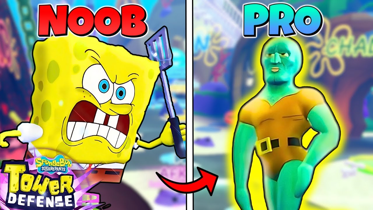 NOOB to PRO in SpongeBob TD - YouTube