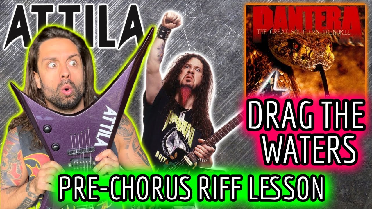 PANTERA 🐍 Drag The Waters 🔥 Pre-Chorus LESSON by ATTILA VOROS ⚡ PILD ...