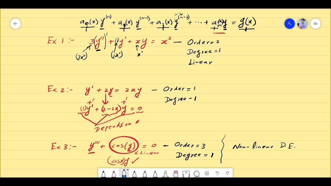 3) Differential Equations - Classification(Examples) - YouTube