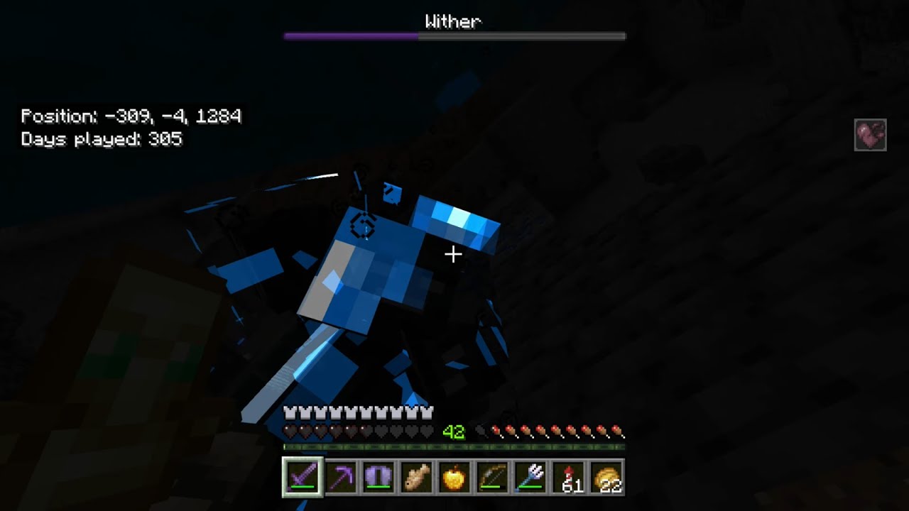 minecraft solo survival day 300 - day 310 respawing the wither and ...