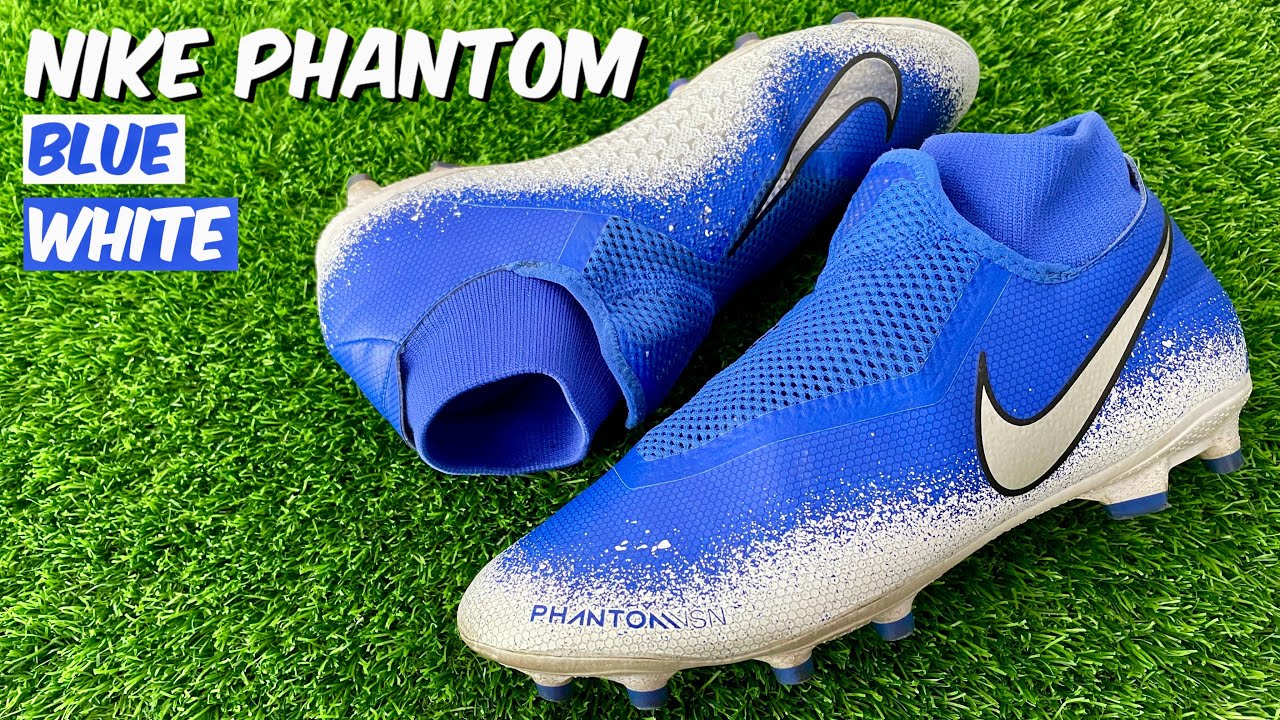 Nike Phantom VSN FG Football Boots Unboxing ASMR | Blue color - YouTube