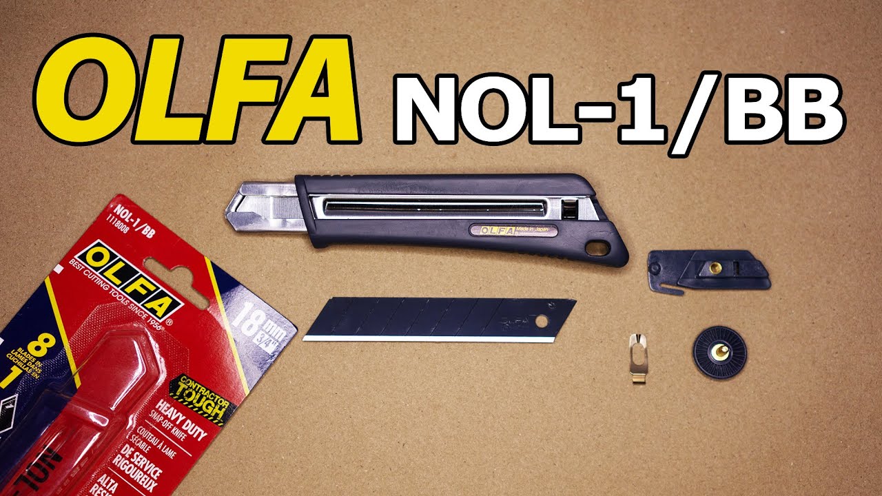 Мощный Строительный нож 18мм OLFA NOL-1/BB - YouTube