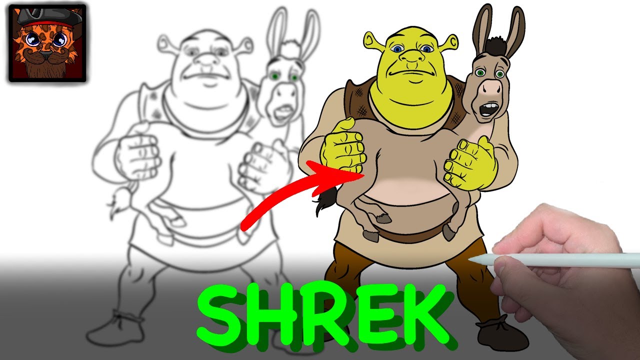 How To Draw Shrek EASY | Step by Step Tutorial | Meow Drawing - YouTube