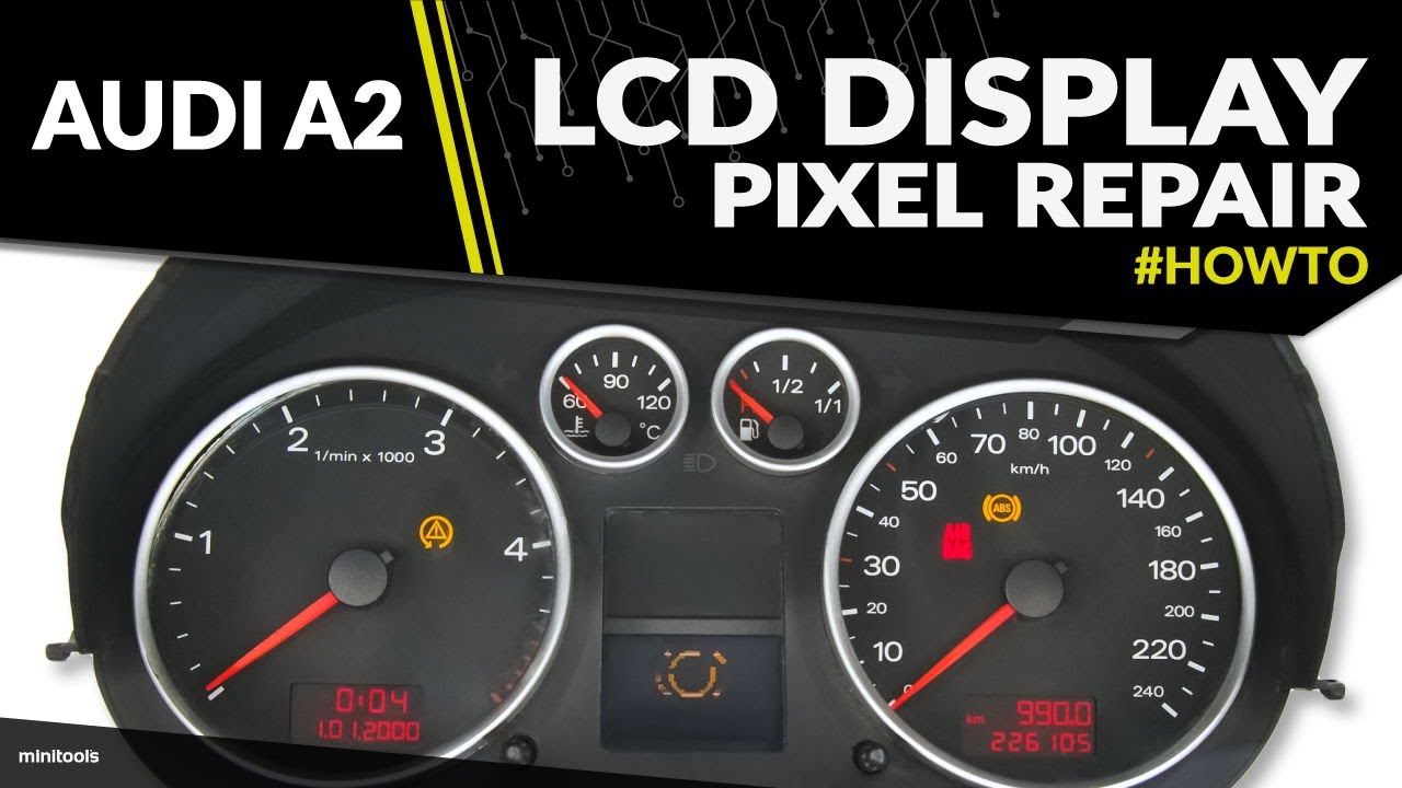 Audi A2 instrument cluster repair – half DIS screen LCD pixel repair ...