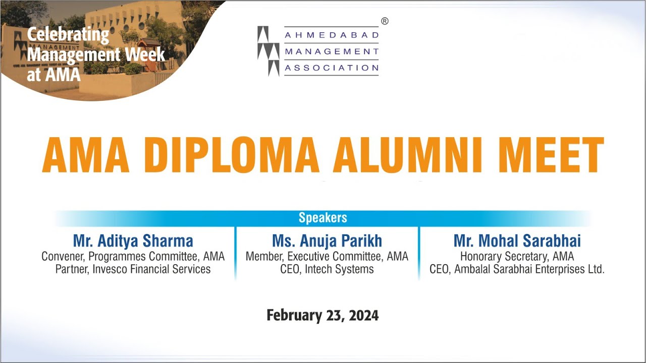 Diploma Alumni Meet at AMA - YouTube