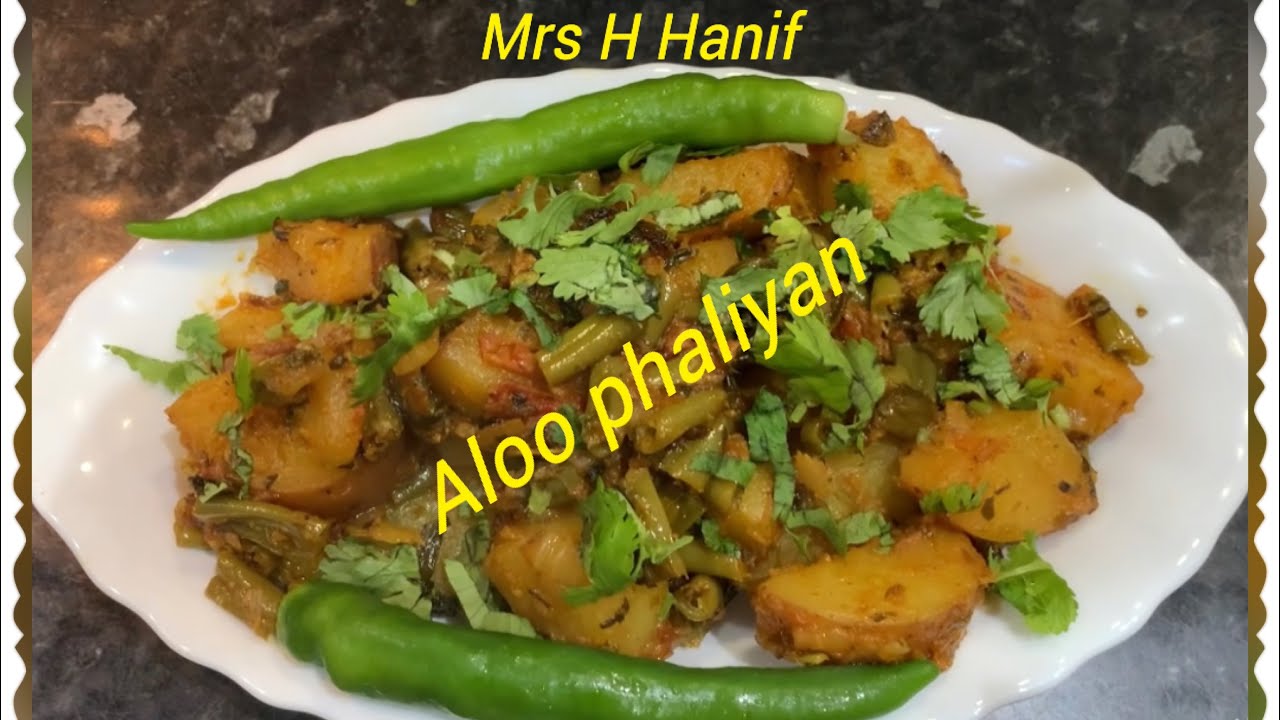 Aloo Phaliyan ka salan/Green beans and potato-vegetable curry/easy and ...