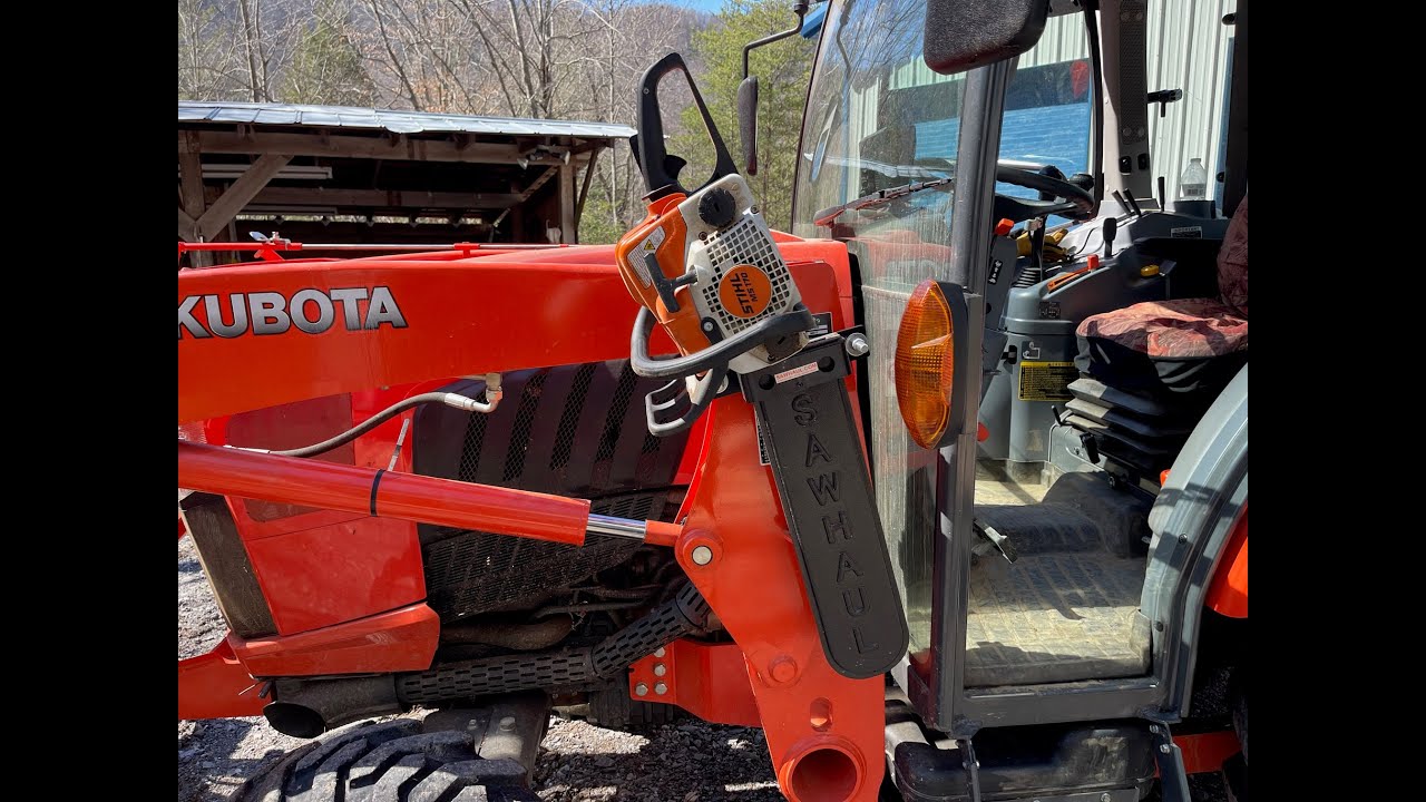 Saw Haul Chainsaw on Tractor Instillation and Review w Dr Joe - YouTube
