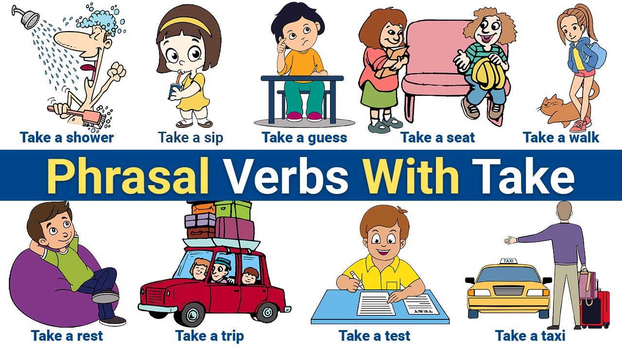 English Phrasel Verbs With Take / English Vocabulary / Learn Phrasal ...
