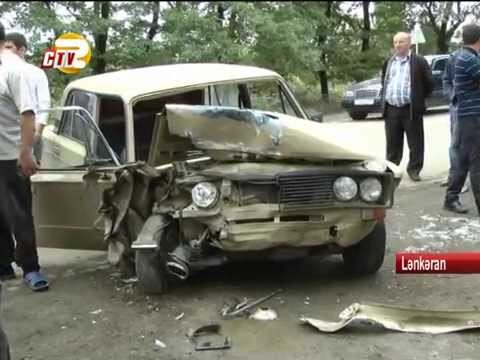 Lənkəranda iki avtomobilin toqquşması ilə nəticələn yol qəza hadisəsi baş verib