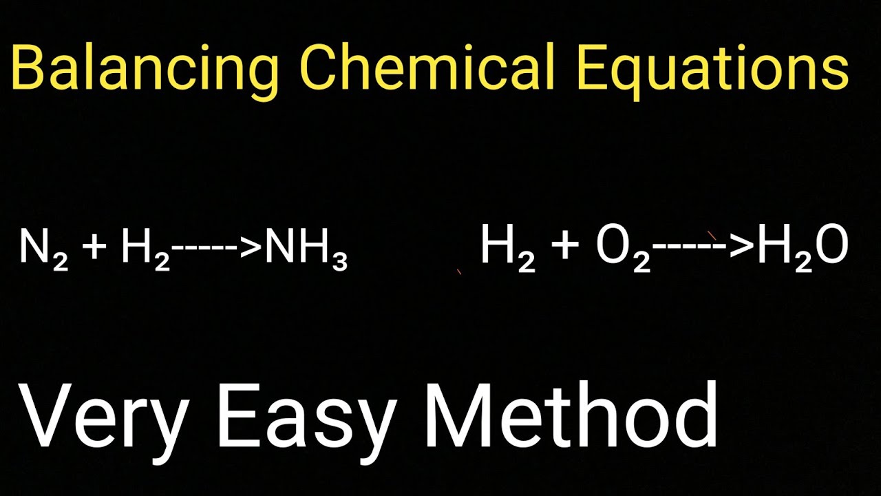 Balancing Chemical Equations -How to Balance chemical Equations - YouTube