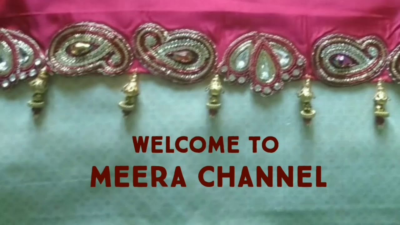 ಆರಿ ವರ್ಕ್/Aari work stone lace stich/stone chain in aari work/maggam ...