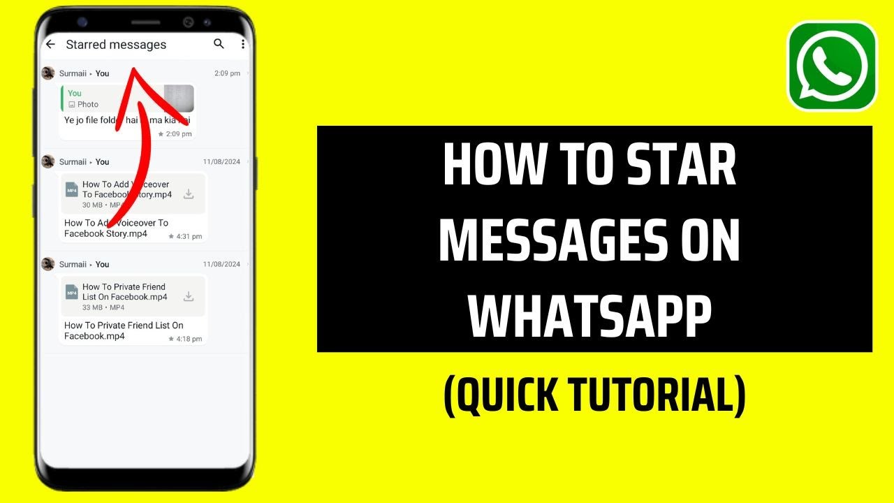 How To Star Messages On WhatsApp - YouTube