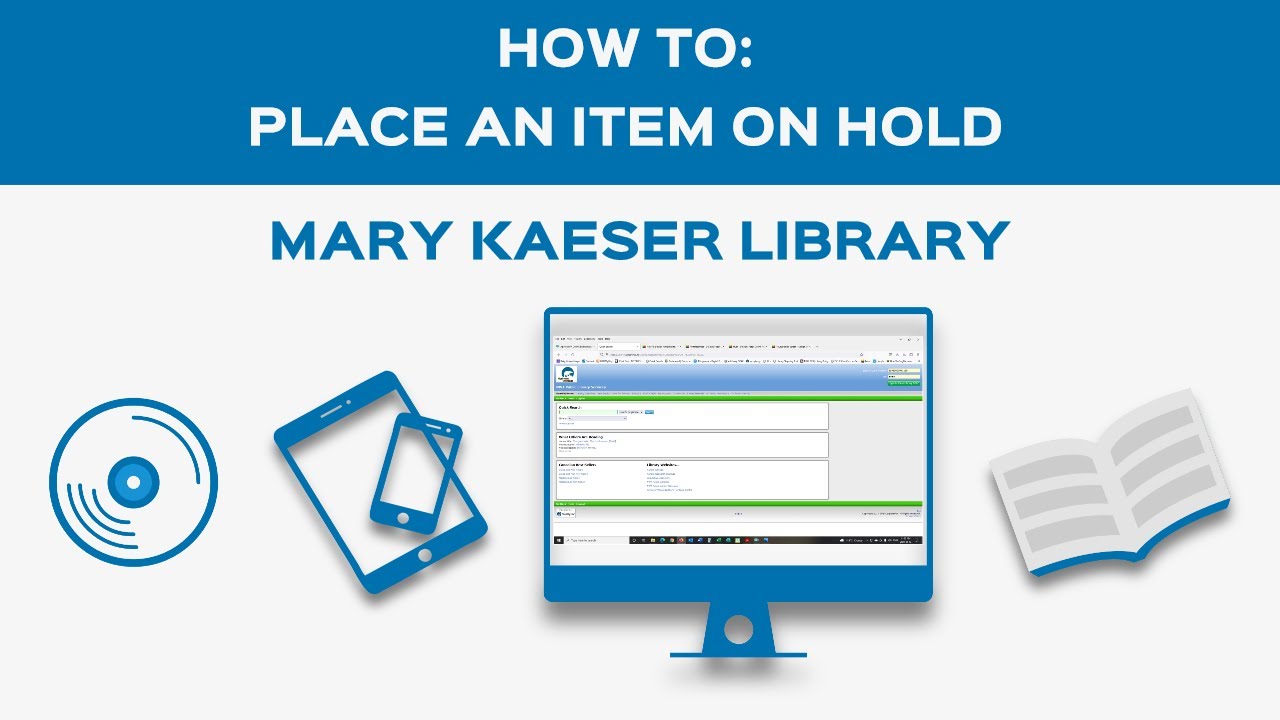 Learn how to put books and DVDs on hold using your online account at ...