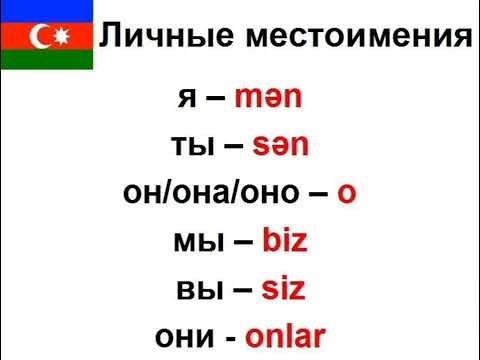 Личные местоимения с русского на азербайджанский .