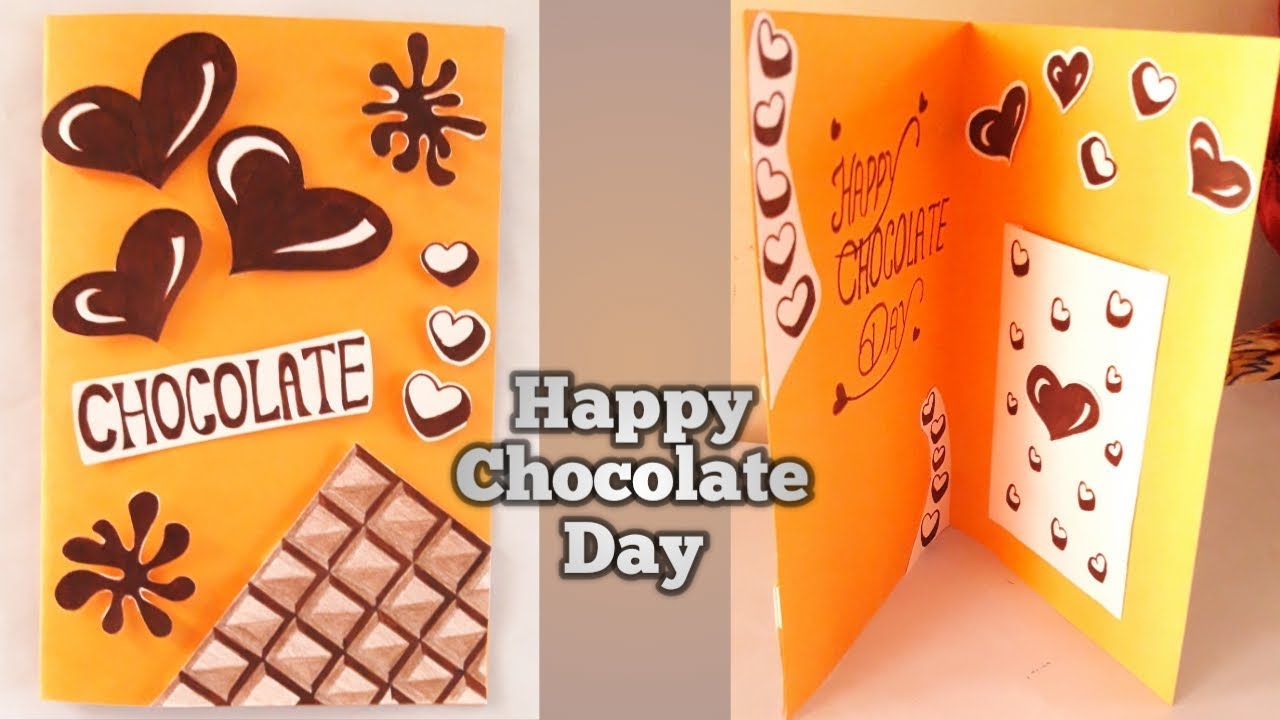 Chocolate Day Card || Greeting Card idea for Valentines Day || easy ...