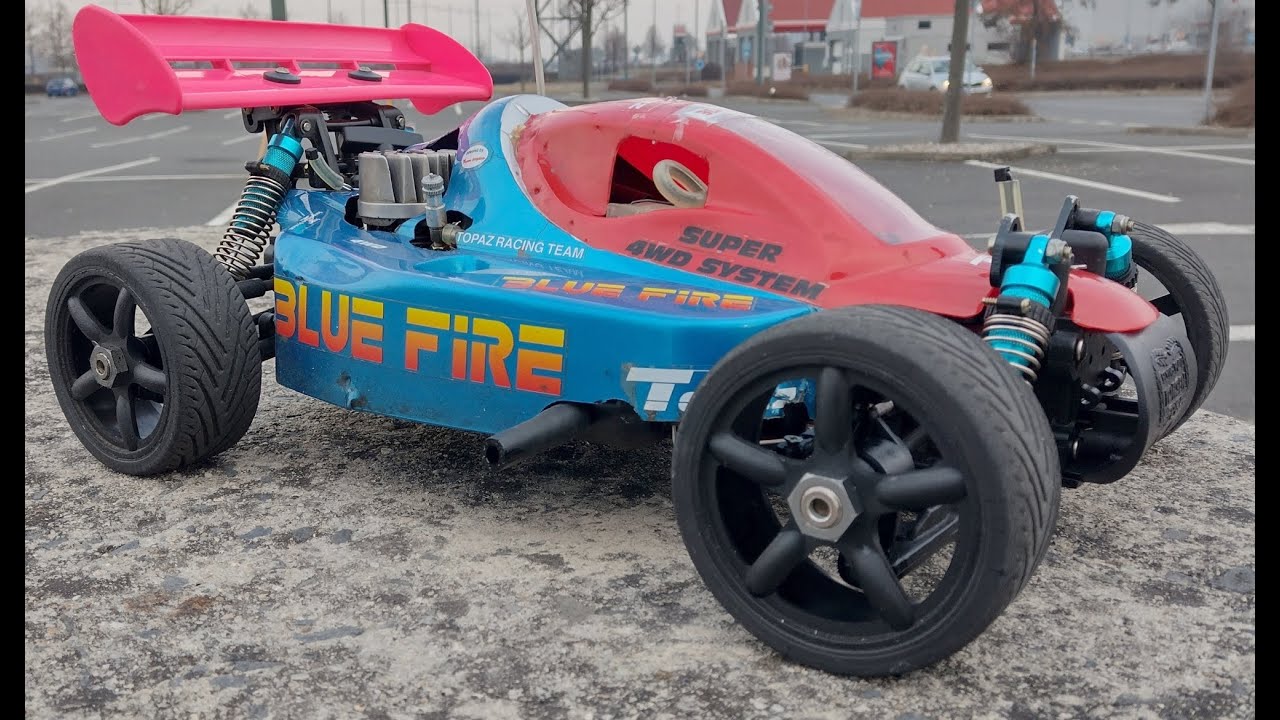 Vintage RC - Topaz Blue Fire 4WD buggy - YouTube