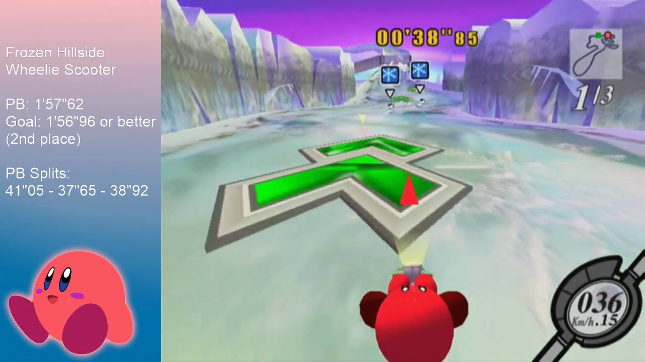 Kirby Air Ride - Frozen Hillside (Wheelie Scooter) in 1'56"45 - YouTube